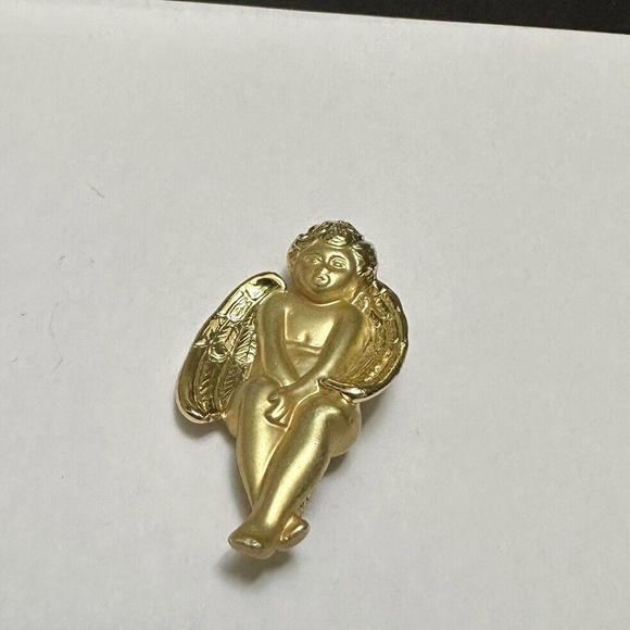 Danecraft | Jewelry | Signed Danecraft Gold Tone Winged Cherub Angel ...